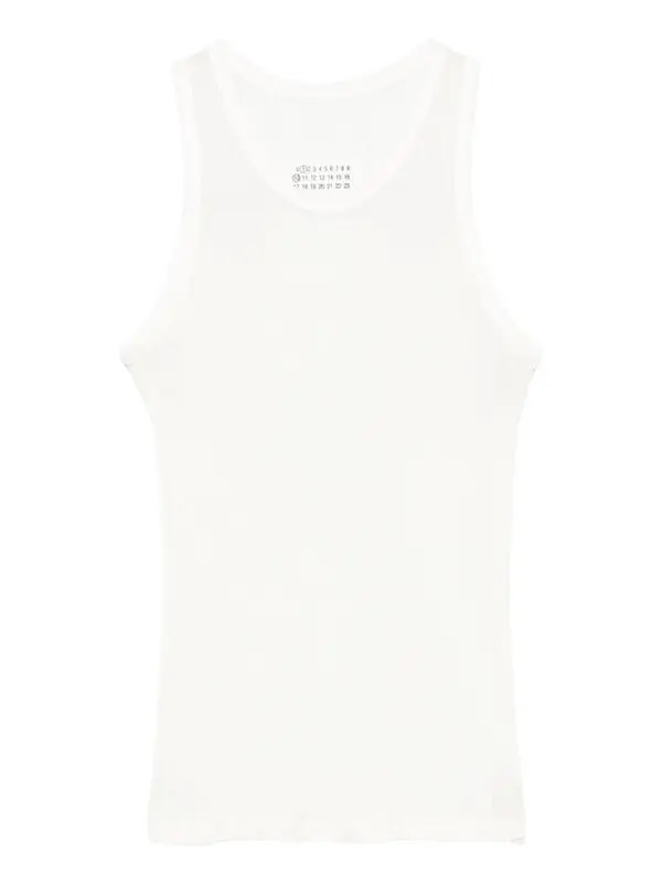 MAISON MARGIELA Silk Tank Top - White