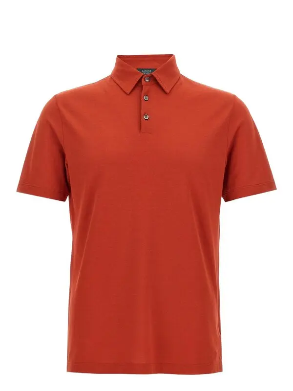 ZANONE Short-sleeved Polo Shirt - Red