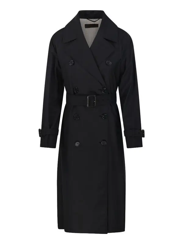 Max Mara Fiorito Belted Trench Coat - Black