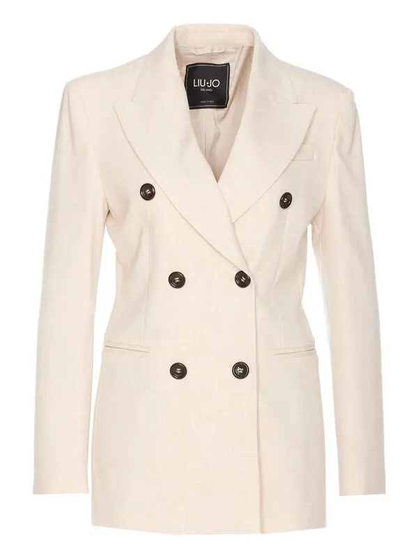 Liu Jo Double-breasted Suit Blazer - White