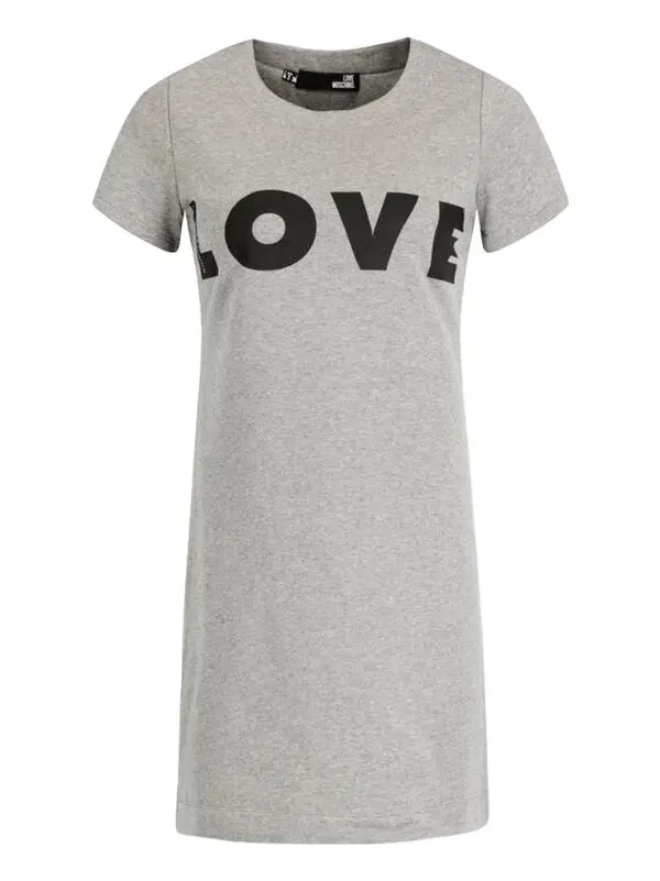 Moschino Detail T-shirt Dress - Gray