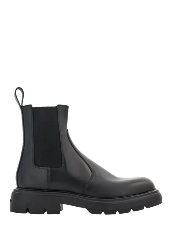 FERRAGAMO Chunky Sole Ankle Boots - Black