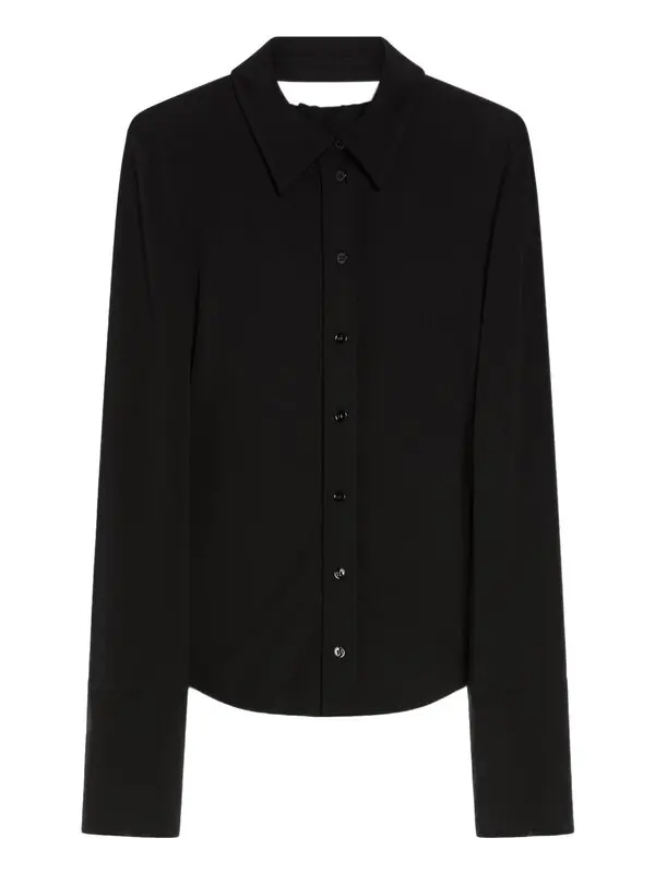 Sportmax Candido Open Back Button-up Top - Black