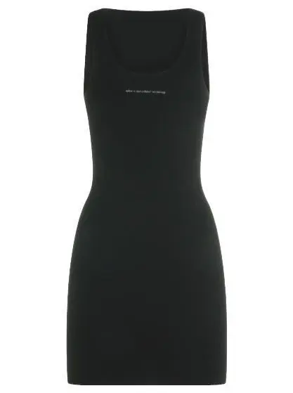 Alexander Wang Sleeveless Square Neck Dress - Black