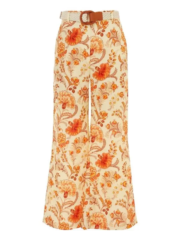Zimmermann Junie Crop Flared Pants - Nude
