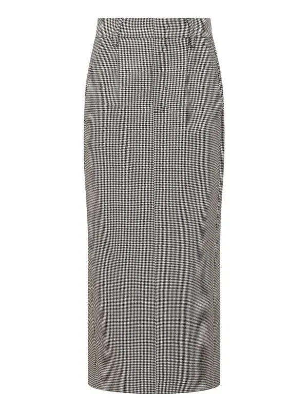 THE SEAFARER Houndstooth Pencil Skirt - Gray