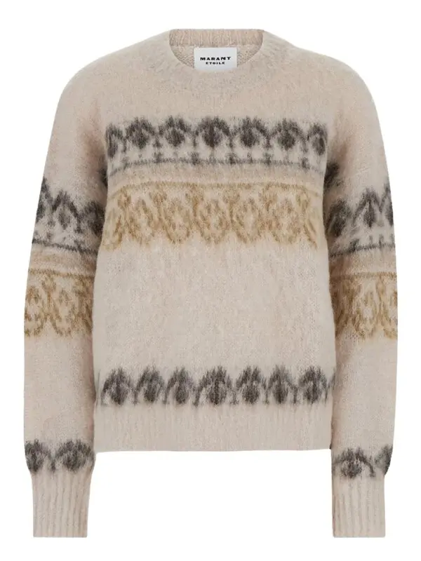Isabel Marant Étoile Dully Fair Isle Crewneck Jumper - Nude