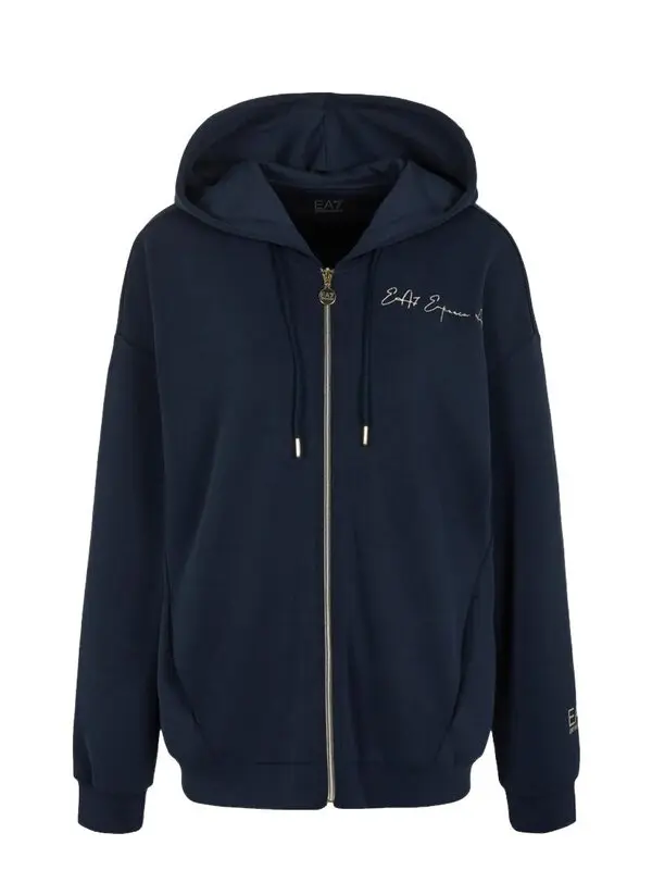 EA7 Long-sleeved Zip-up Hoodie - No