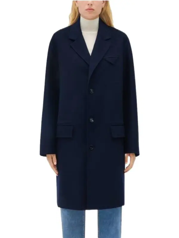 Bottega Veneta Long Sleeved Buttoned Coat - Black