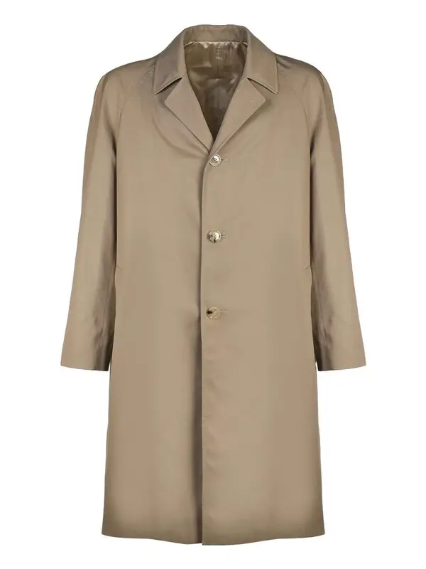 Celine Oversized Technical Cotton Mac Coat - Light Brown