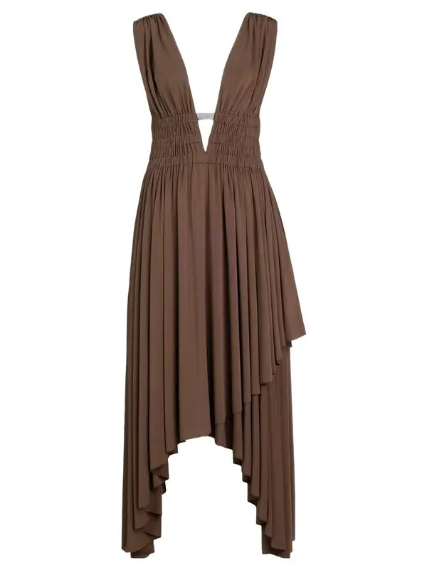 Alaïa Deesse V-neck Dress - Black