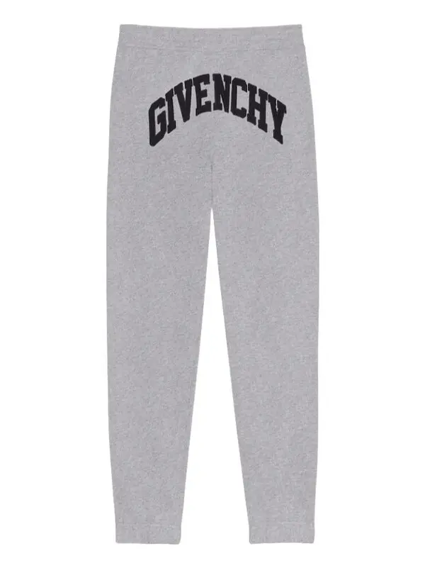 Givenchy Logo Printed Elastic Waist Jogging Pants - Gray