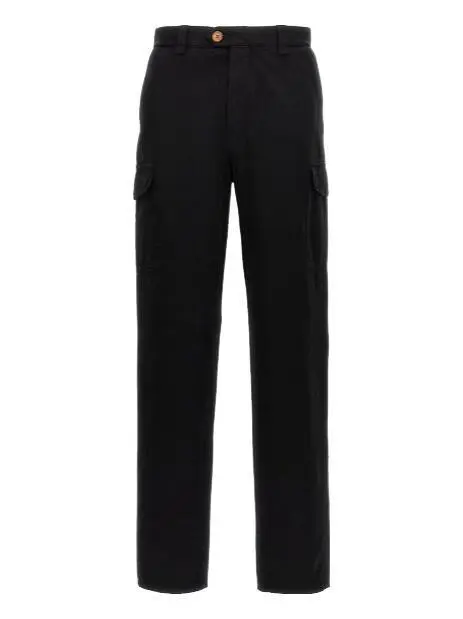 Brunello Cucinelli Straight-leg Cargo Pants - Black