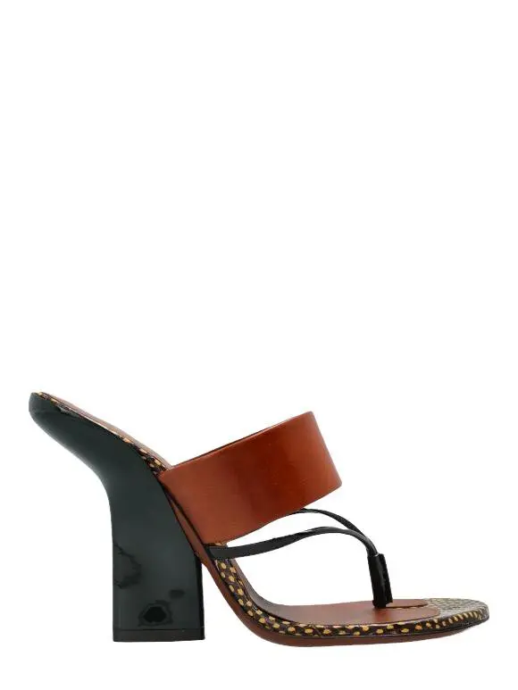 Dries Van Noten Open Toe Stiletto Heeled Sandals - Brown