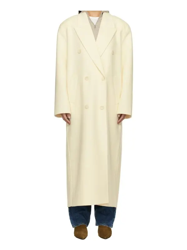 THE FRANKIE SHOP Double-breasted Coat - Nude