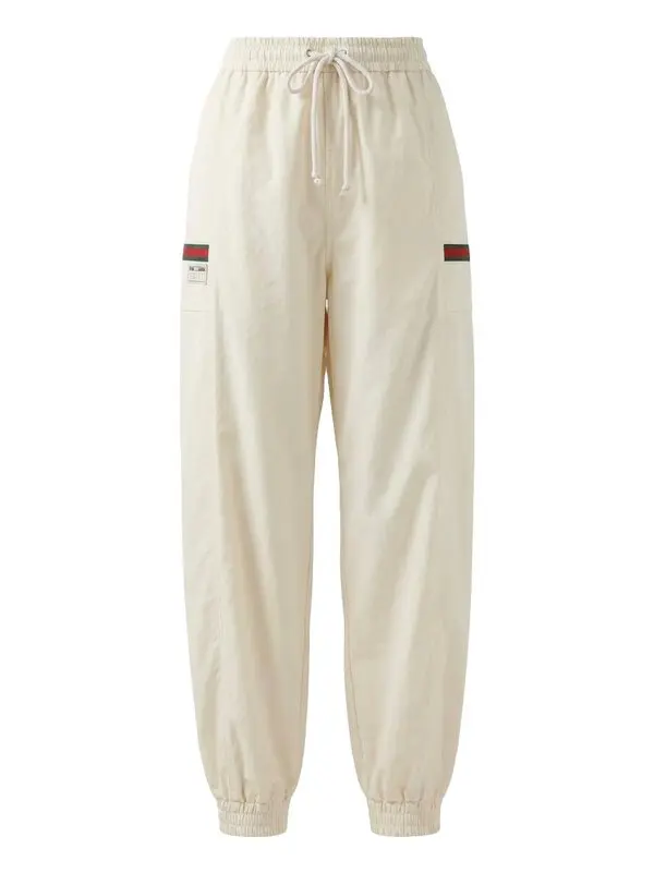 Gucci Web Stripe Track Pants - White