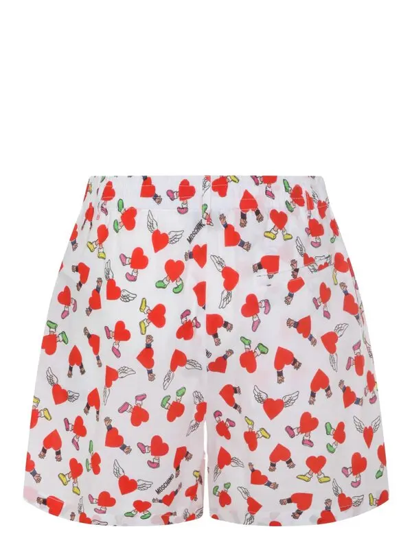 Moschino Graphic Print Shorts - White