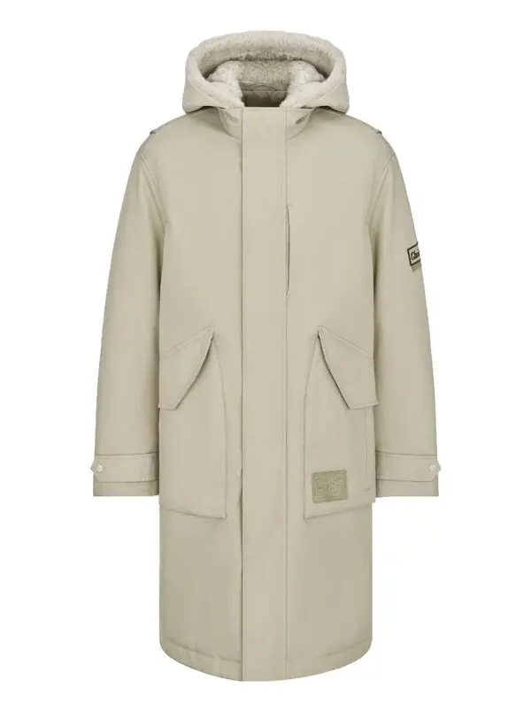 Dior Hooded Parka With Removable Sheepskin Hood - Nude