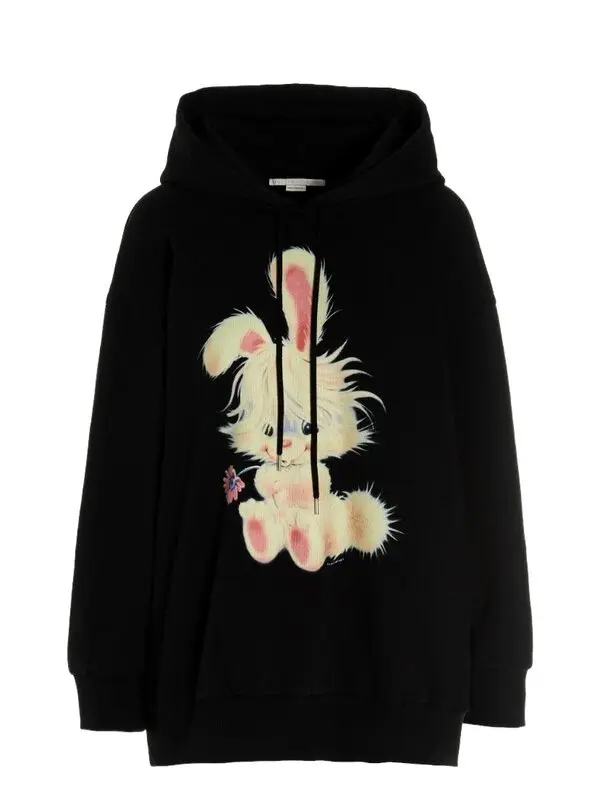 Stella McCartney Lunar New Year Drawstring Jersey Hoodie - Black