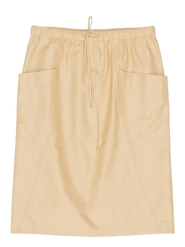 Alaïa Drawstring Skirt - Beige