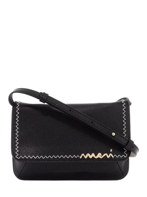 Marni Logo-embroidered Straped Mini Bag - Black