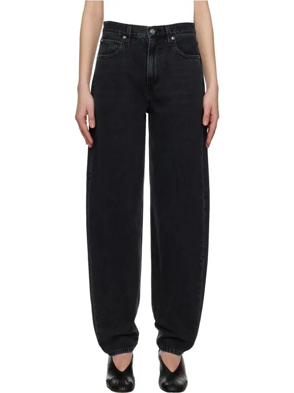 FRAME High-waisted Jeans With Belt Loops - Black