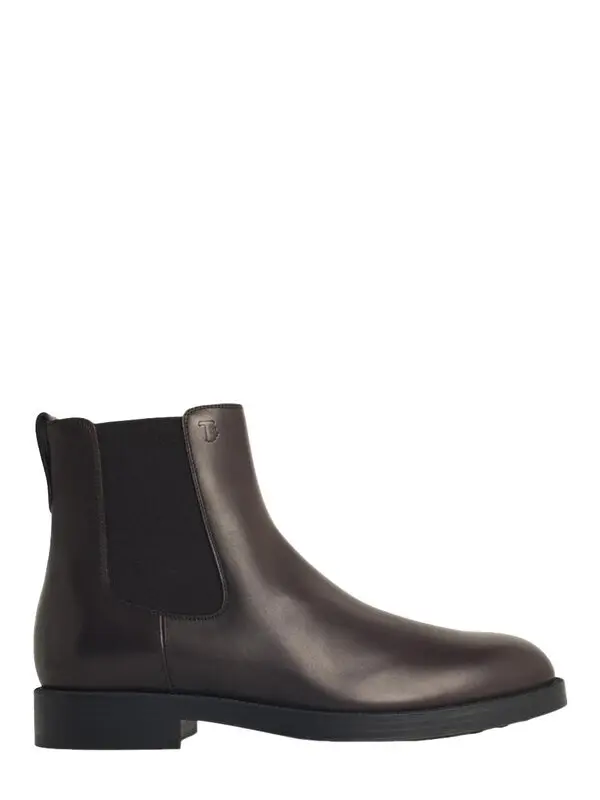 TOD'S Round Toe Chelsea Boots - Brown