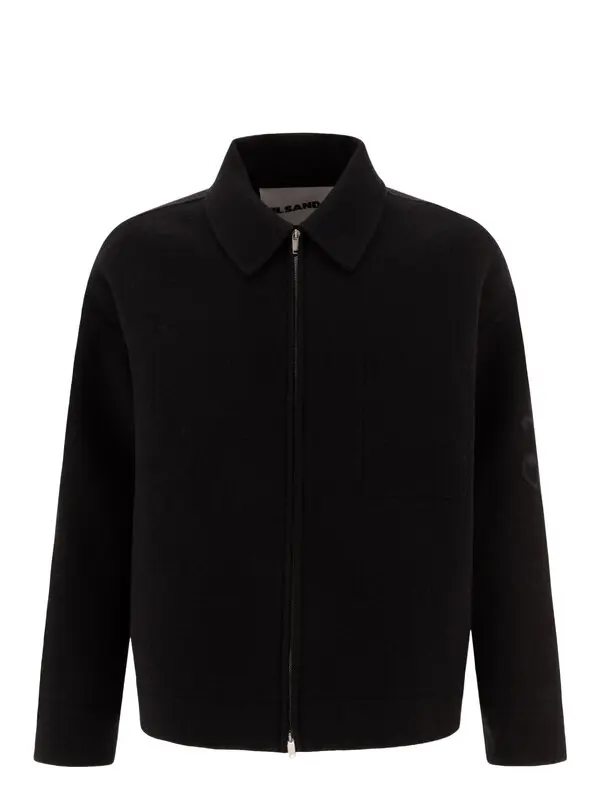 JIL SANDER Relaxed Fit Zip-up Jacket - Black