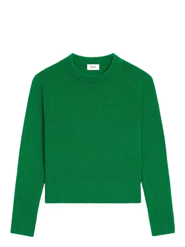 Celine Crewneck Cashmere Sweater - Green