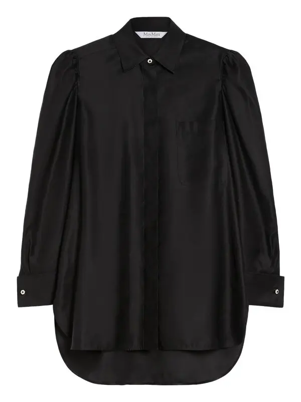 Max Mara Faraday Puff-sleeved Shirt - Black