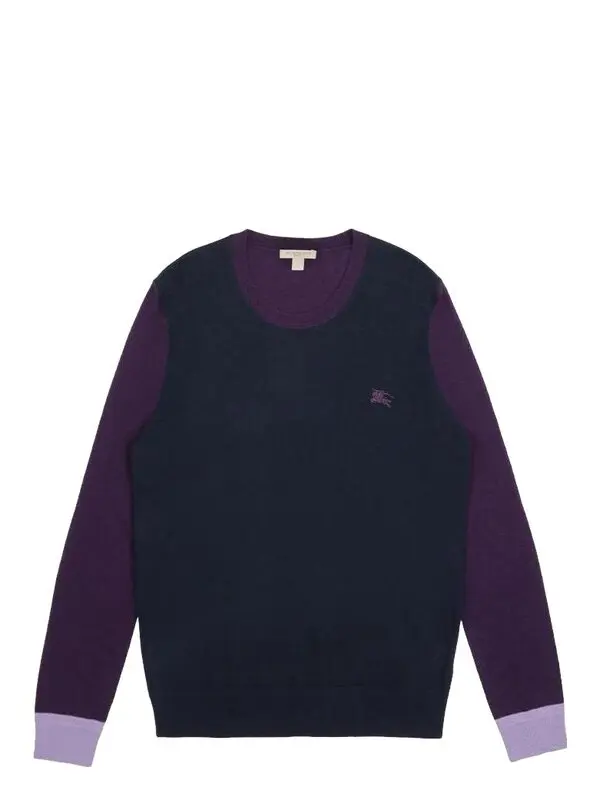 Burberry Round Neck Long Sleeve Pullover - Black