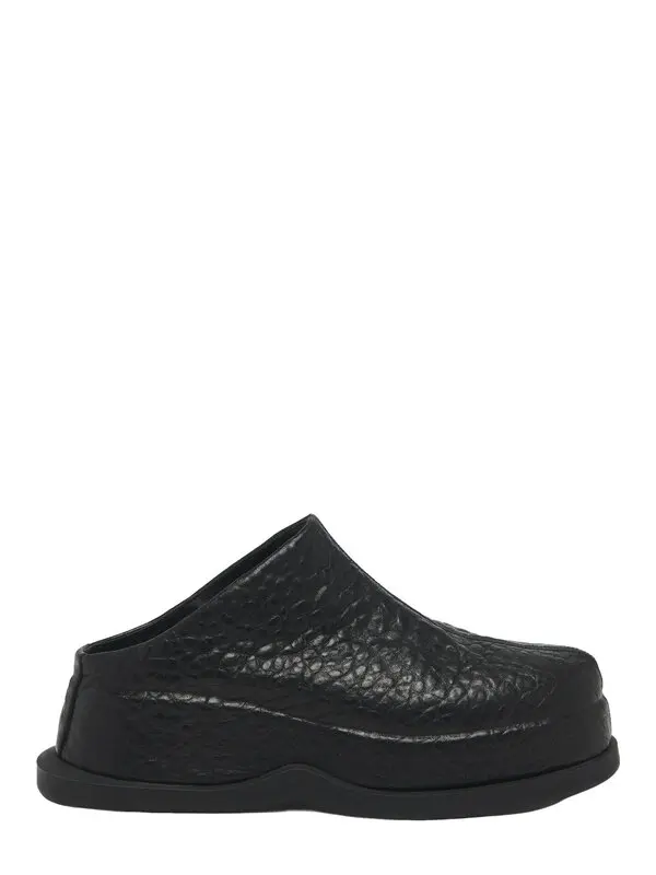 Alexander McQueen Wave Skull Embossed Mules - Black