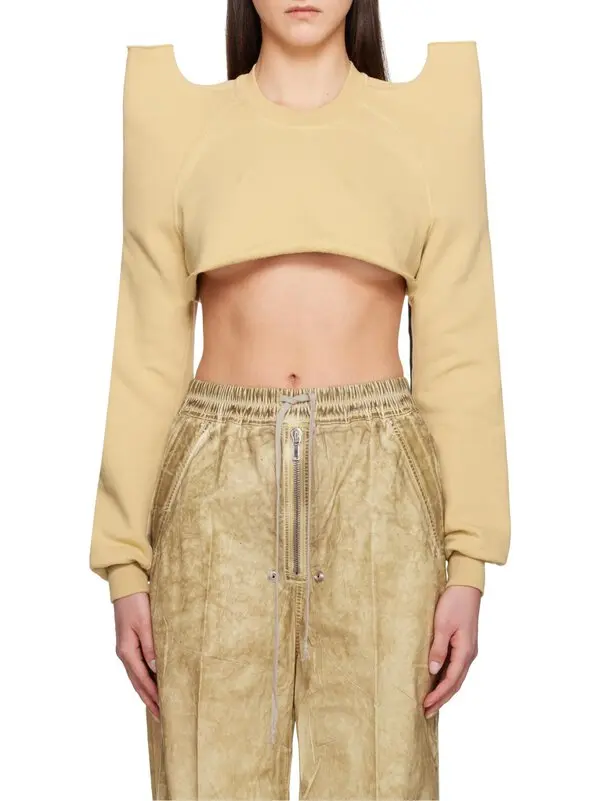 Rick Owens Crew Neck Long Sleeve Sweater - Nude