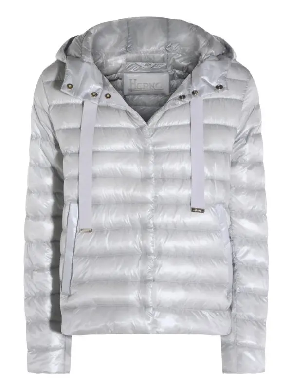 Herno Quilted Hooded Drawstring Puffer Jacket - White