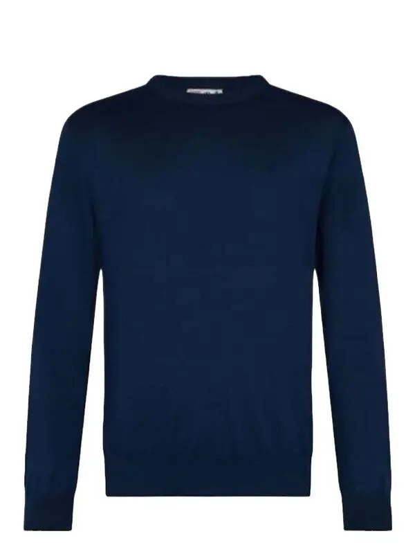 MC2 SAINT BARTH Crew Neck Long Sleeve Sweater - Night Blue
