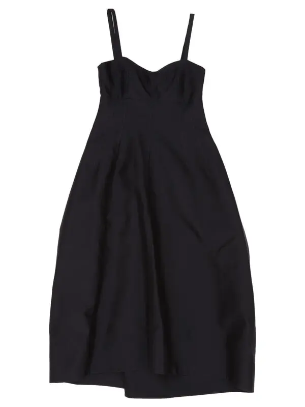 JIL SANDER Techno Gabardine Bustier Dress - Black