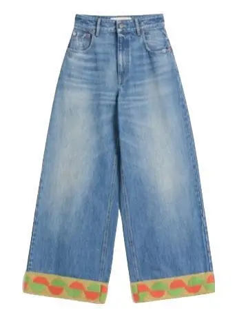 Valentino Garavani Embellished Wide-leg Jeans - Cowboy Blue