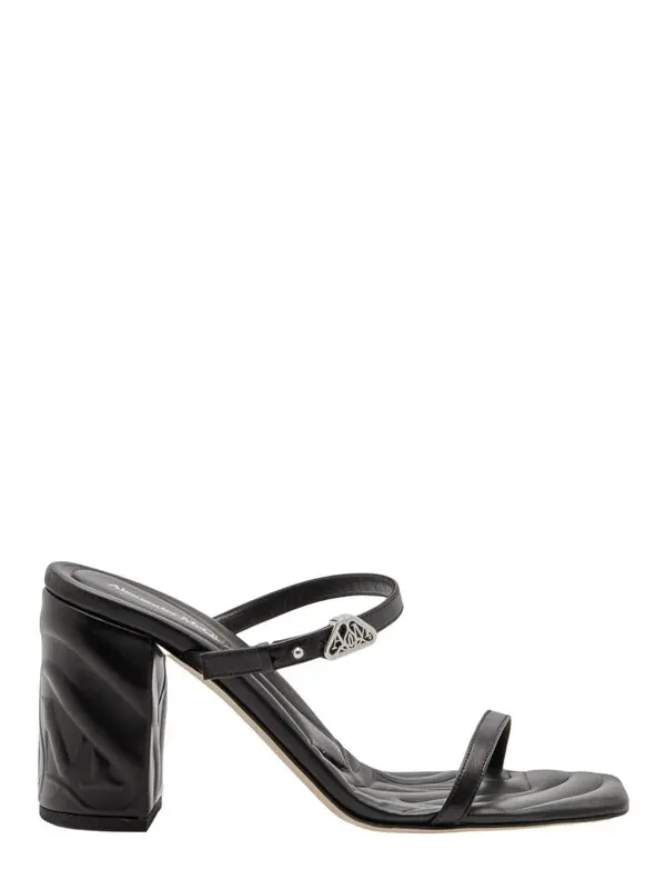Alexander McQueen Seal Strap Slip-on Mules - Black