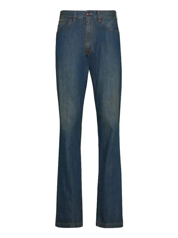 MAISON MARGIELA Americana Wash Turn-up Jeans - Blue