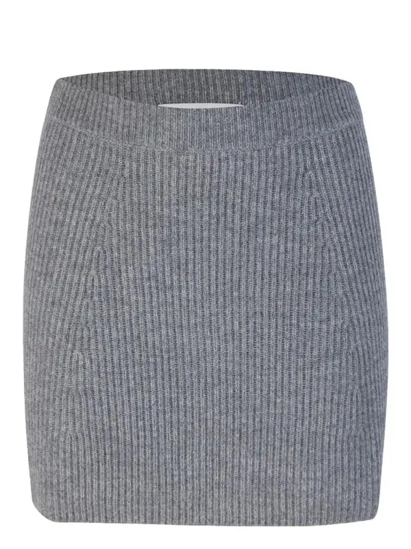 Sportmax High Waist Knitted Skirt - Gray