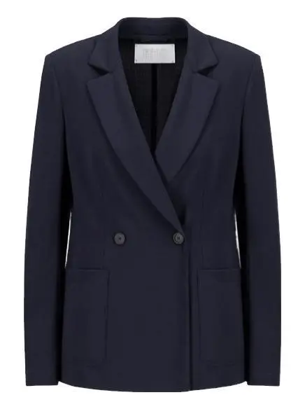 Harris Wharf London Double-breasted Blazer - Navy Blue