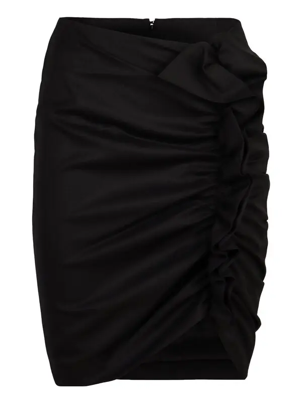 Nina Ricci Draped Midi Skirt - Black