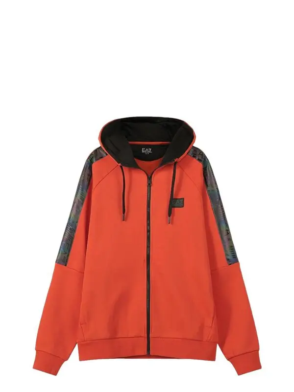 EA7 Hooded Zipper Sweater - Red