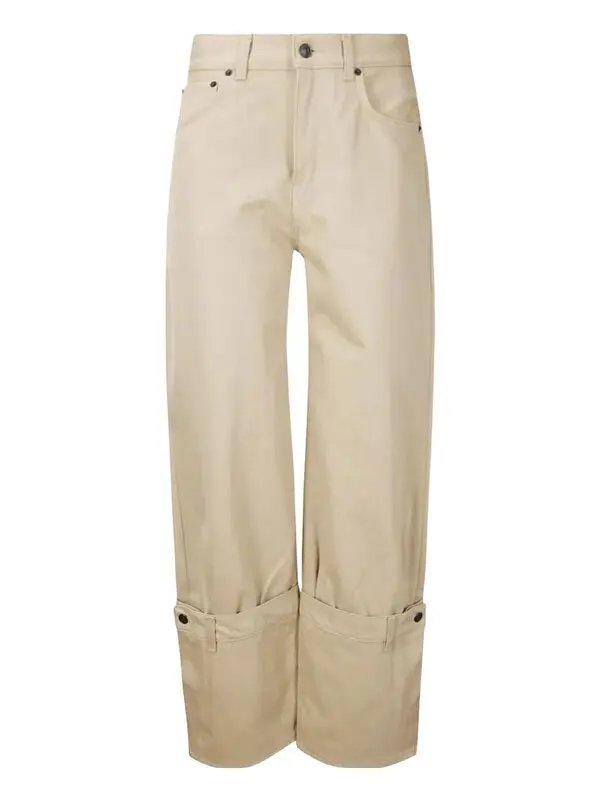 HAIKURE Logo Patch Jeans - Beige