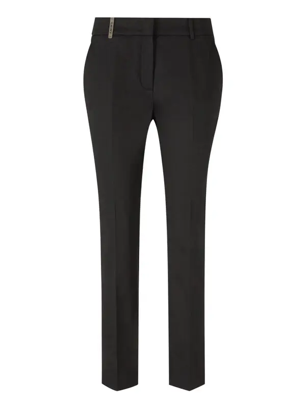 Peserico Tailored Straight-leg Trousers - Black