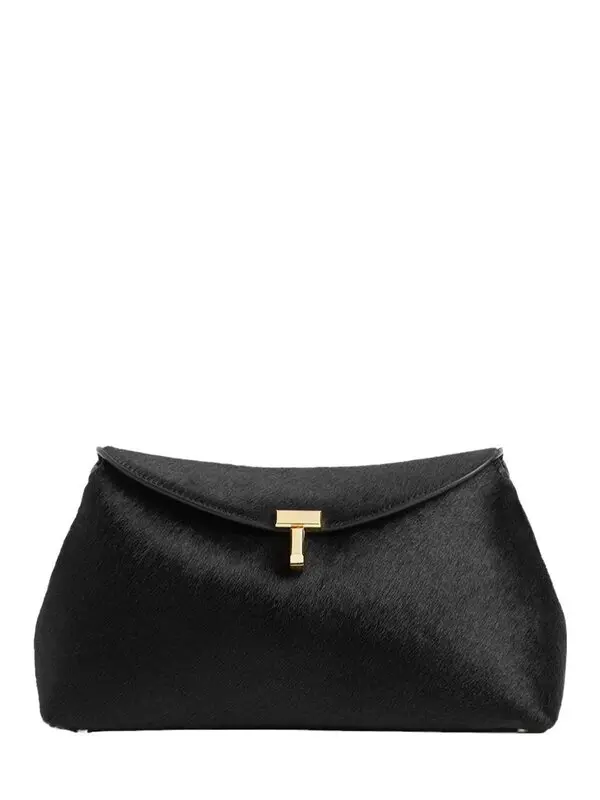 TOTEME T-lock Clutch Bag - Black