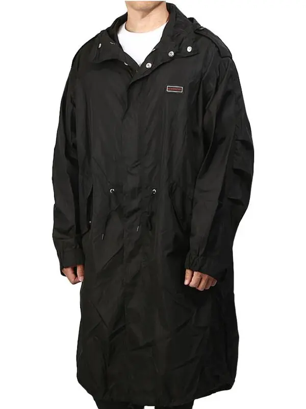 Givenchy Long Trench Coat With Drawstring - Black