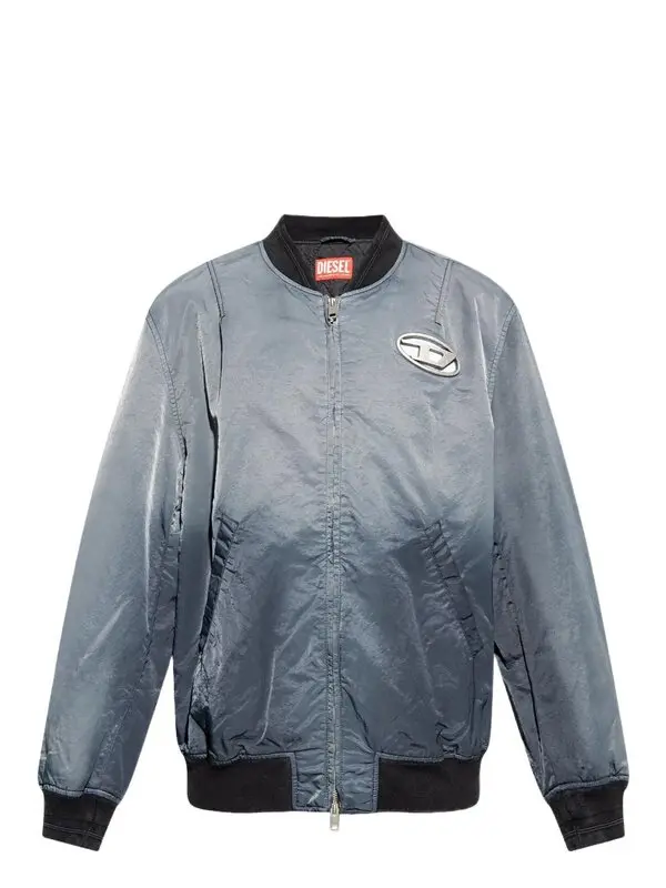 DIESEL® J Kepes Loose Fit Bomber Jacket - Gray