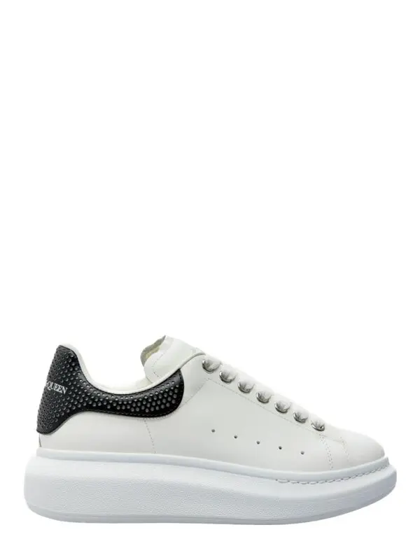 Alexander McQueen Chunky Lace-up Sneakers With Embellished Heel Detail - White