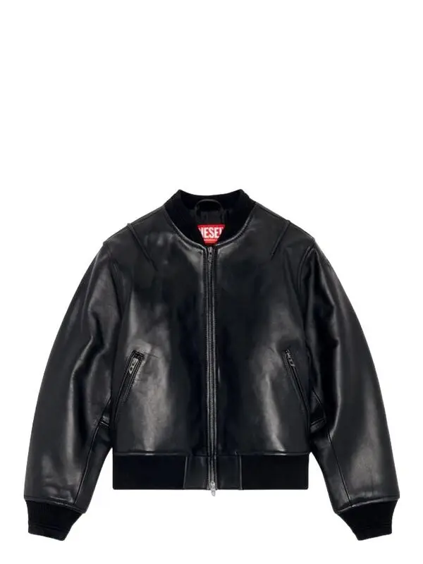 DIESEL® L-ilan Oversized Bomber Jacket - Black